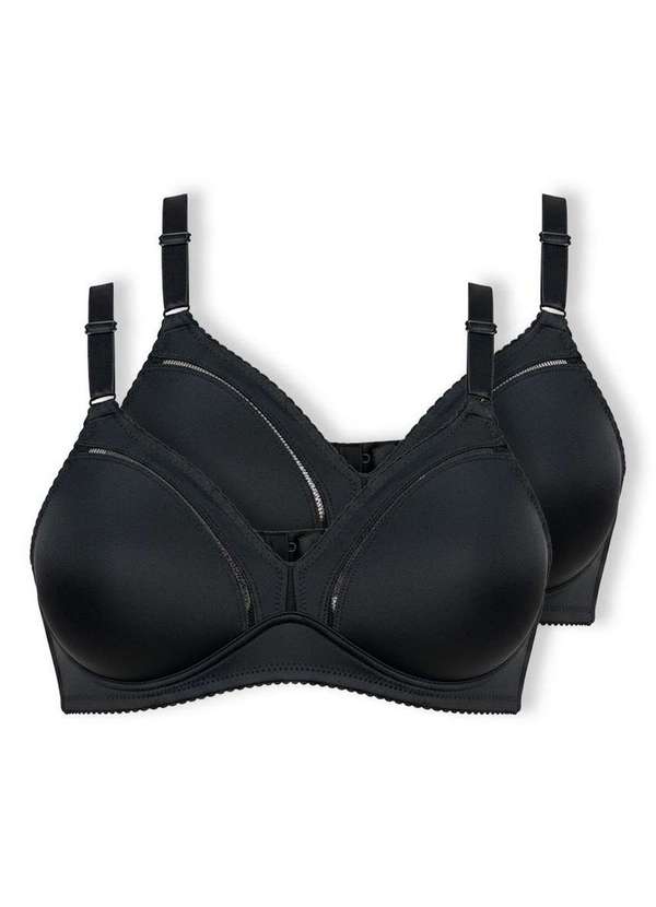 Kit com 2 Sutiãs sem Aro e sem Bojo Duloren 111214 Taça B Preto - Meias ...