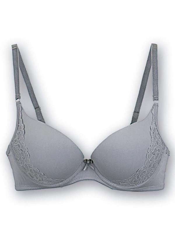 Sutiã com Aro e Bojo Rivali Demillus 67188 76-Prata - Meias Sao Jorge