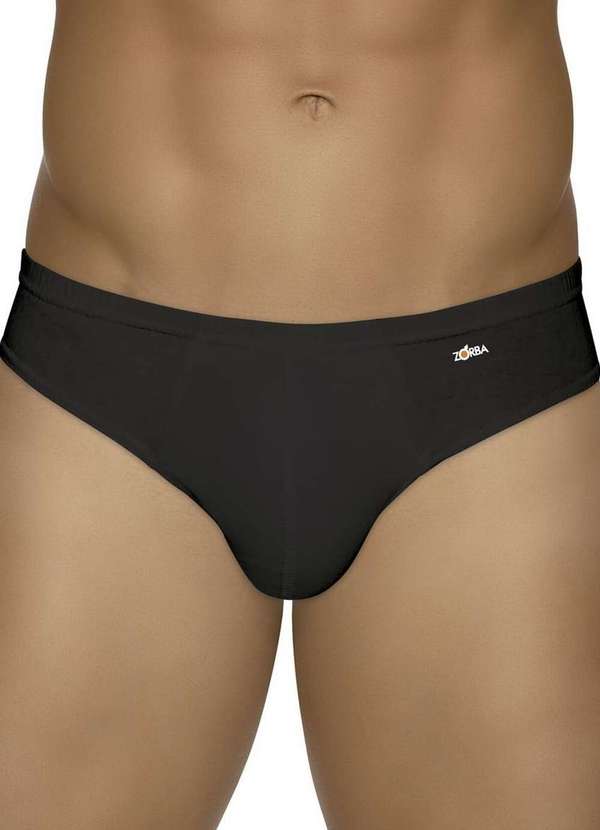 Cueca Slip Zorba 772 Preta - Meias Sao Jorge