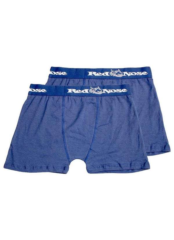 Kit com 2 Cuecas Boxer Red Nose 320 Azul - Meias Sao Jorge