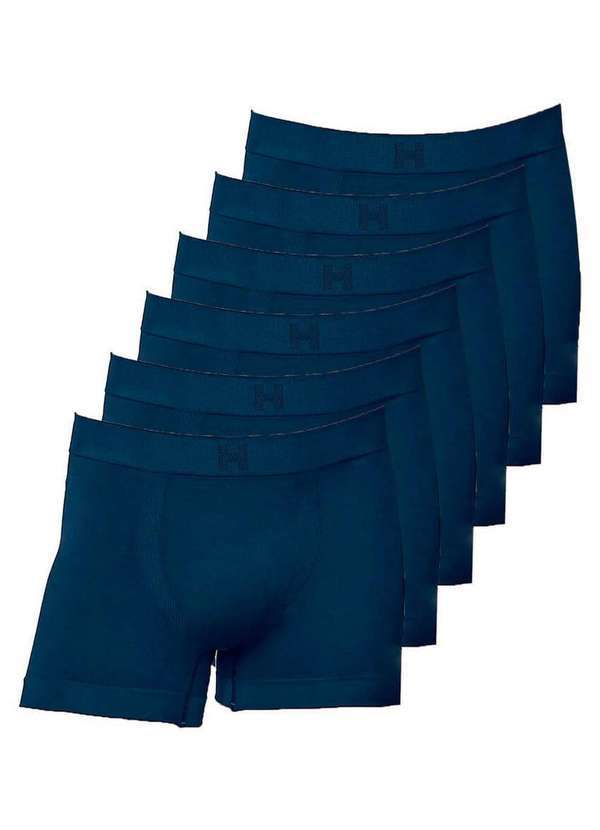 Kit com 6 Cuecas Boxer Hope Smc61020 Azul - Meias Sao Jorge