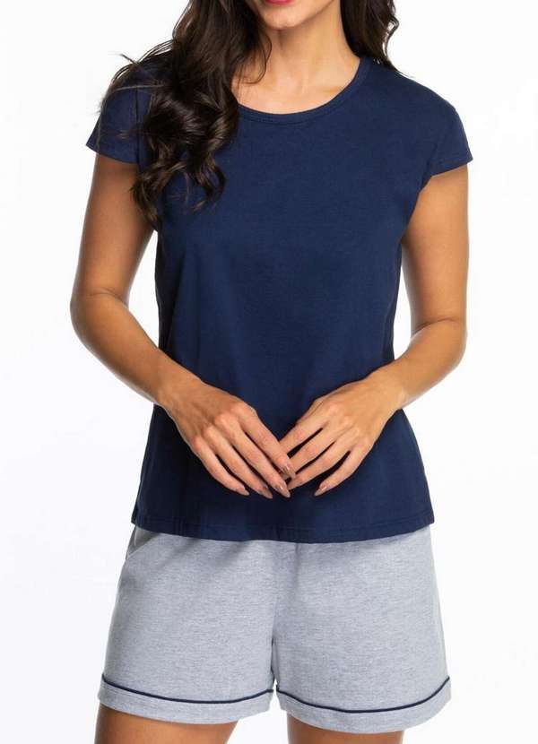 Pijama Feminino Curto Lupo 24456-001 5270-Rosa-Nostalgia - Meias Sao Jorge