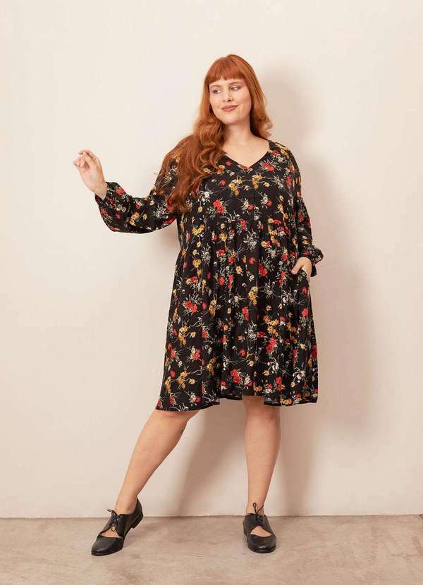 Vestido Eva Plus Size Preto - Flaminga