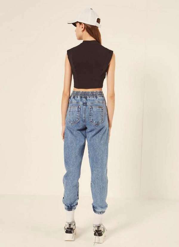 Blusa Justa com Detalhe Muscle de Malha Infantil Dimy Candy Preto - Dimy