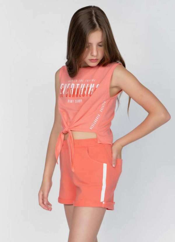 Conjunto Dimy Candy com Detalhe Amarração Rosa - Dimy
