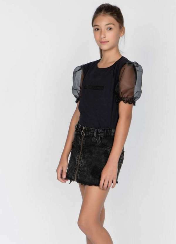 Shorts Saia Infantil Ziper Frontaldimy Candy Multicores - Dimy