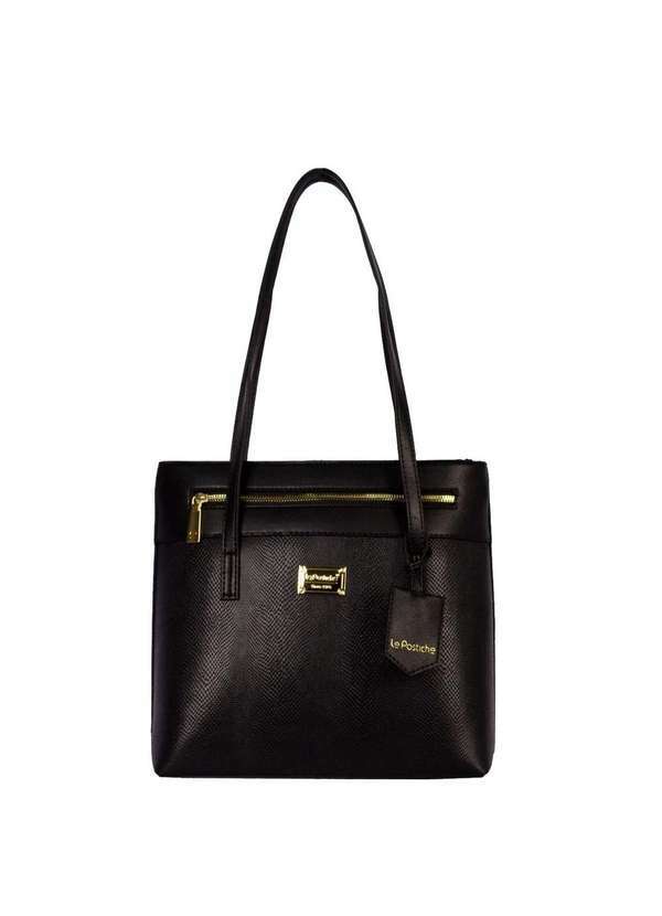 Bolsa Ombro Lezard Le Postiche Preto - Le Postiche