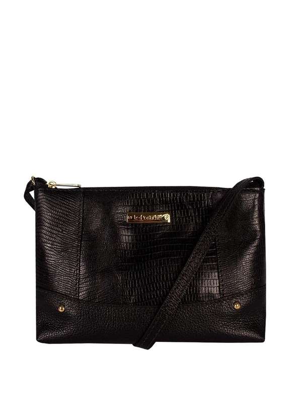 Bolsa Transversal Lezard Le Postiche Preto - Le Postiche