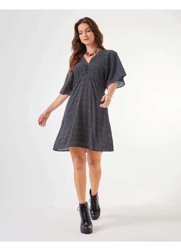 Vestido Zinzane Feminino Julie Curto Preto - Zinzane