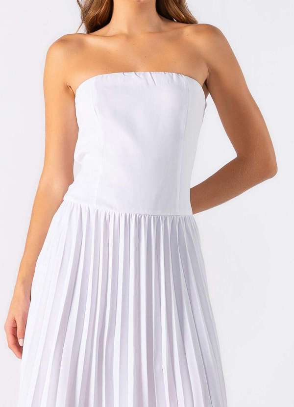 Vestido Midi Toma que Caia Off White - Lamis