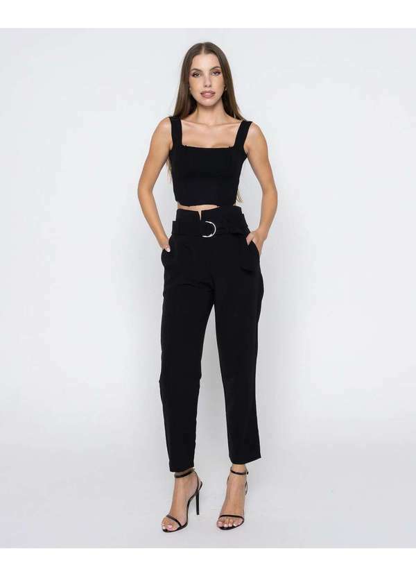 Calca Dot Clothing Alfaiataria Preto Preto - Dress Us