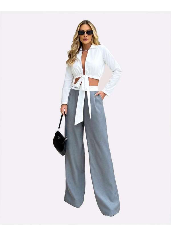 Calca Dot Clothing Cos Estilizado Cinza Preto - Dress Us