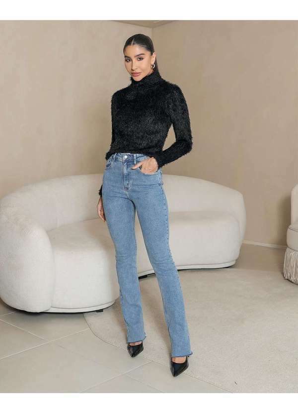 Calca Dot Clothing Jeans Reta Azul Azul - Dress Us