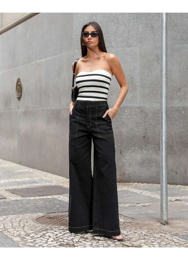 Calca Dot Clothing Pantalona Preto - Dress Us