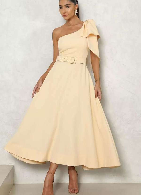 Vestido Miss Misses Julia Longo Amarelo - Dress Us