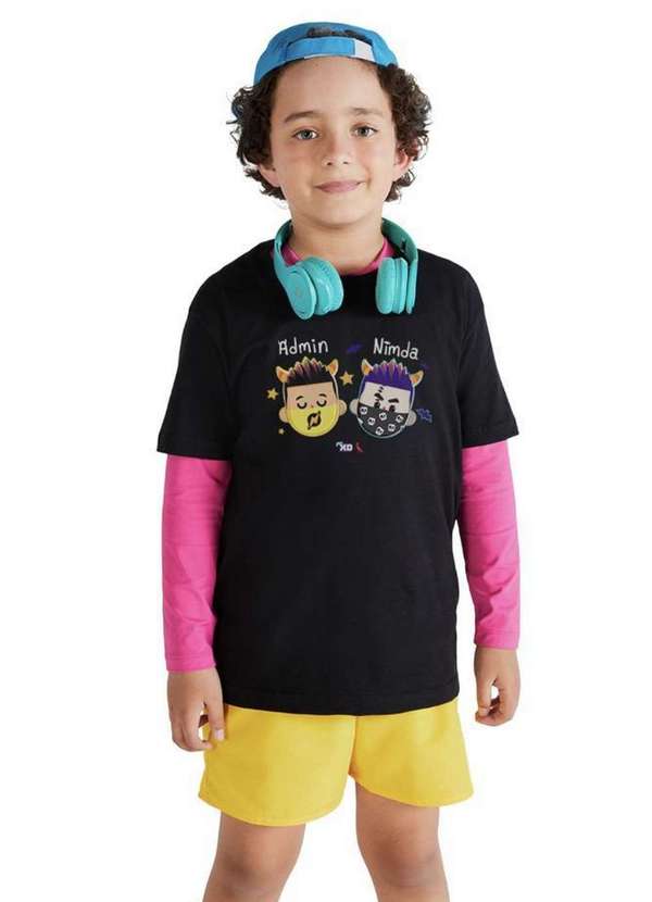 Camiseta Admin e Nimda Pk Xd Conforto Reserva Mini Preto - Reserva