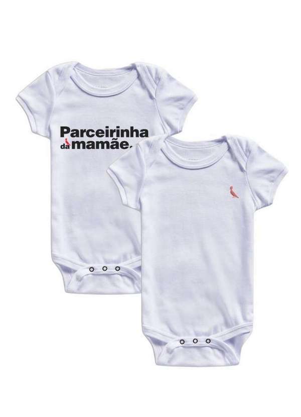 Kit Body Bebê Pop Bordado e Parceirinha 2 Peças Reserva Mini Denim ...