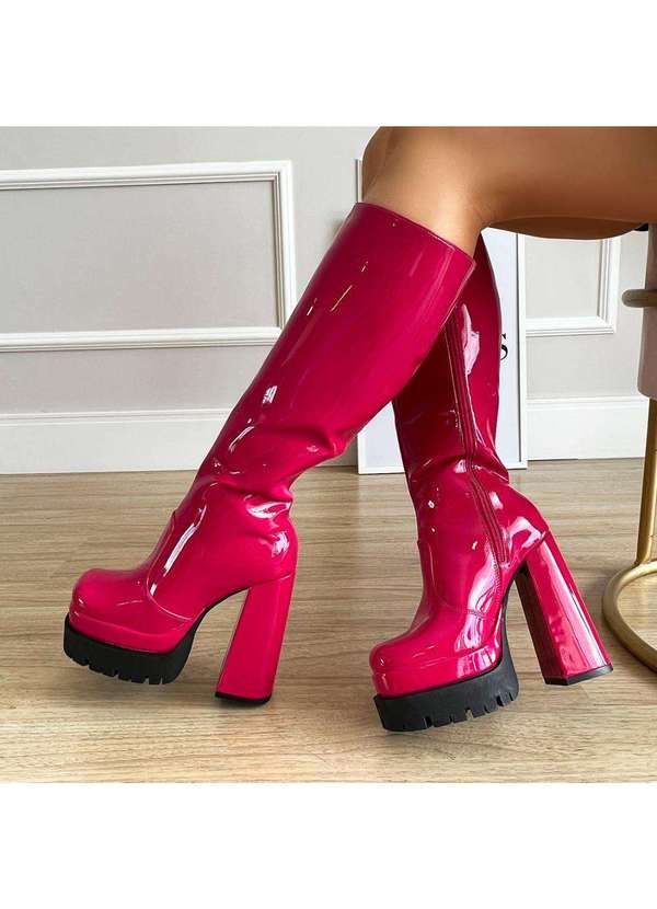 Bota Cano Longo Virginia Pink Rosa - Damannu Shoes