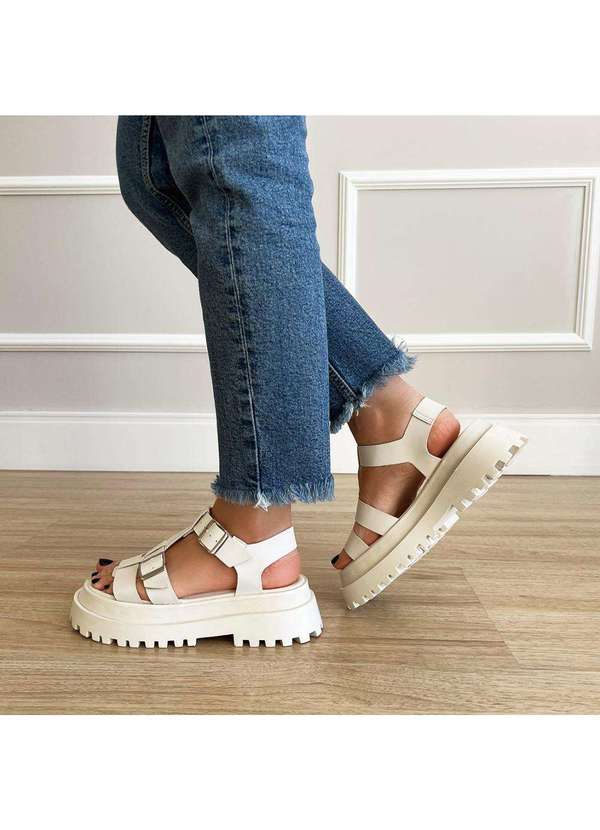 Sandália Isis Off White Off White - Damannu Shoes
