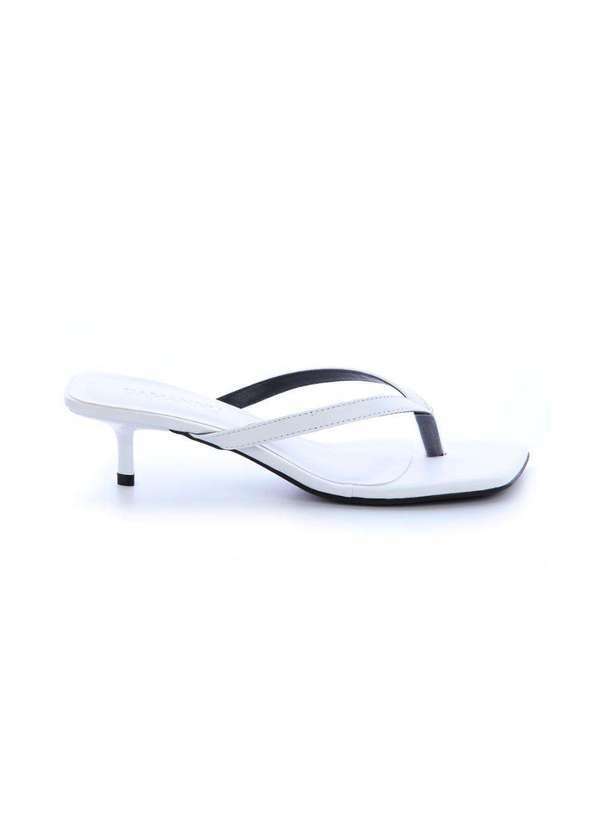 Tamanco Flip Flop Nathi Branco Branco - Damannu Shoes