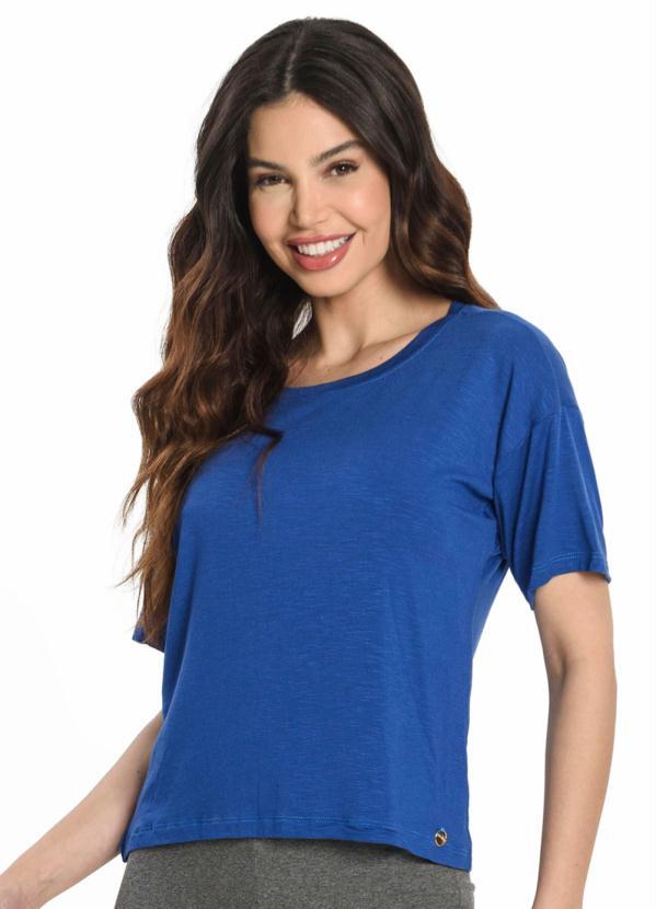 Blusa Feminina Lisa Básica Azul - Rovitex