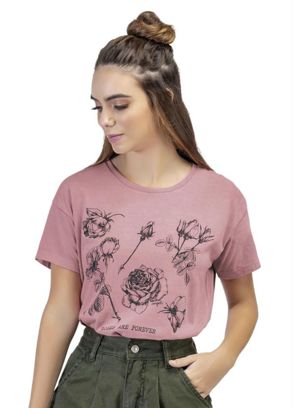 T-Shirt Roses Rosa - Angel