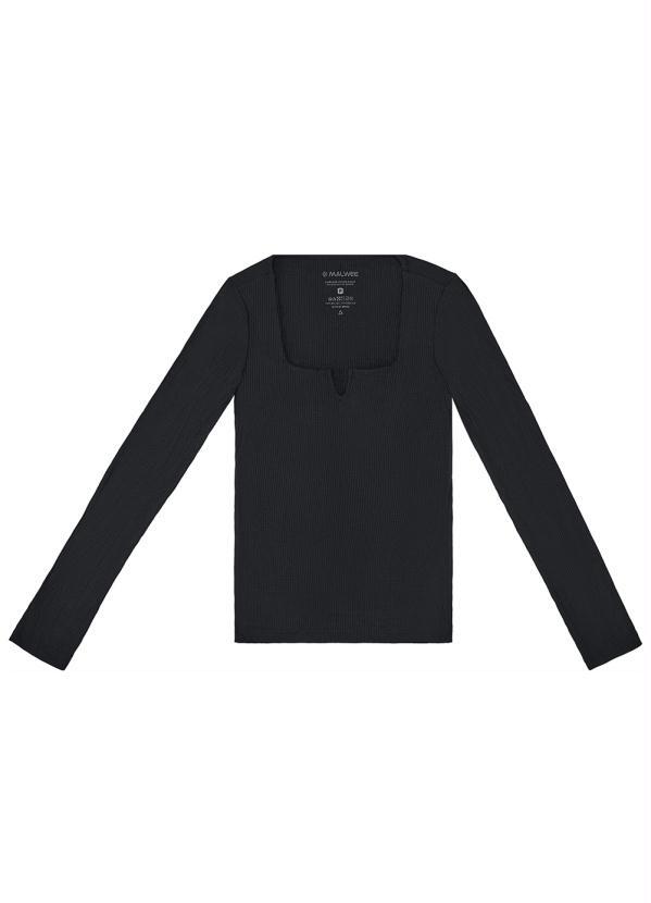 Blusa Canelada Sustentável Preto - Malwee