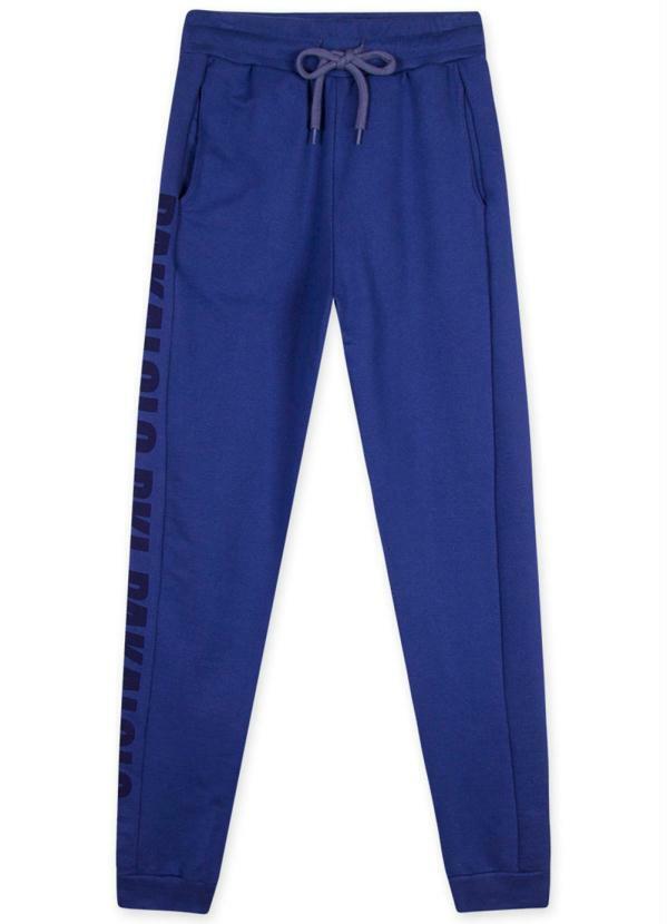 Calça Feminina Moletom Azul - Pakalolo