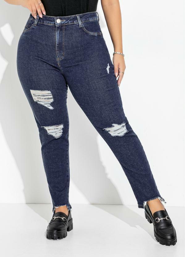 Calça Jeans Azul Escuro Cigarrete - Sawary Jeans