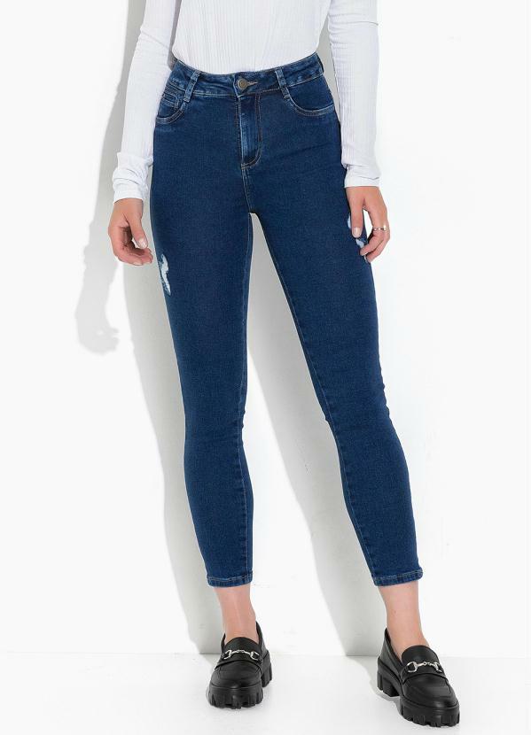 Calça Jeans Azul Escuro em Jeans - Sawary Jeans