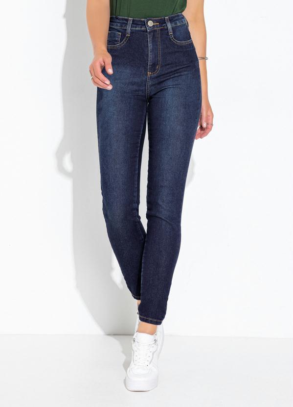 Calça Jeans Azul Escuro Super Lipo Cigarrete - Sawary Jeans