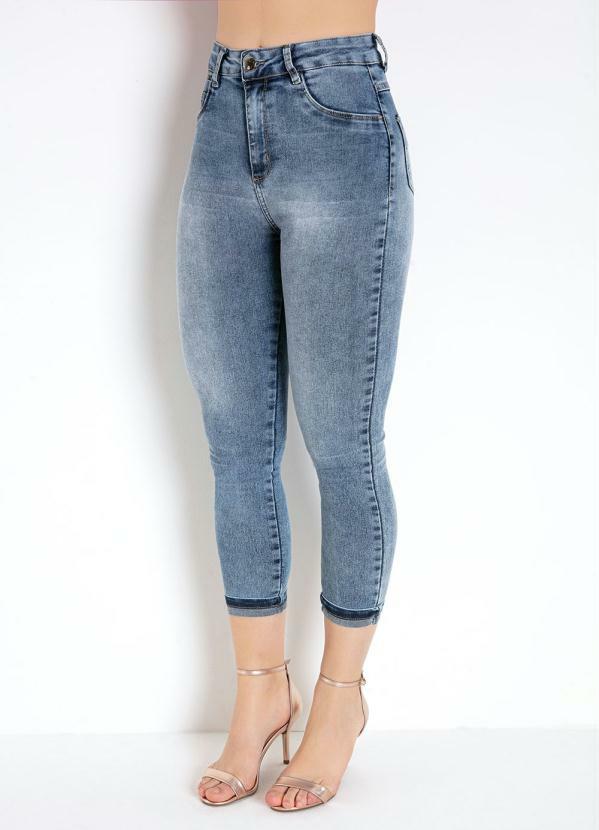 Calça Jeans Cropped com Bolsos Sawary - Sawary Jeans