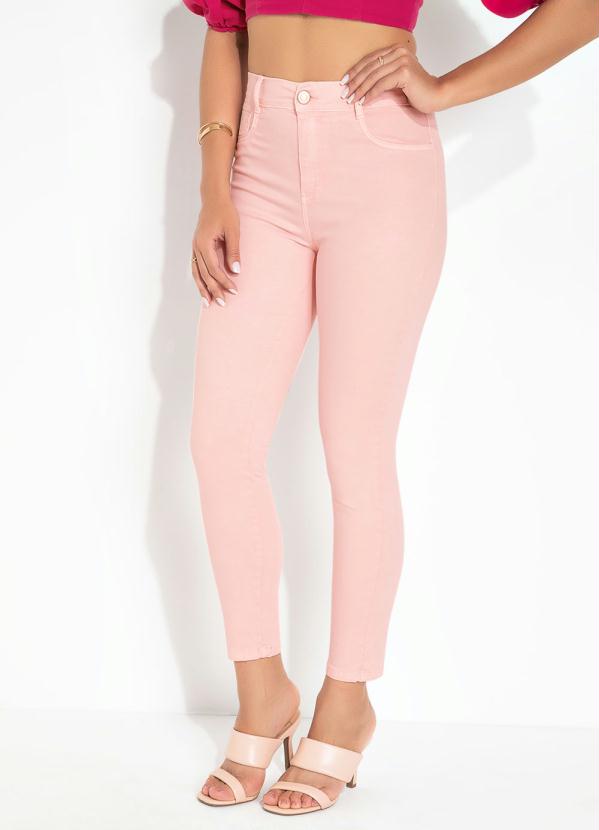 Calça Rosa Clara Skinny Básica Sawary - Sawary Jeans