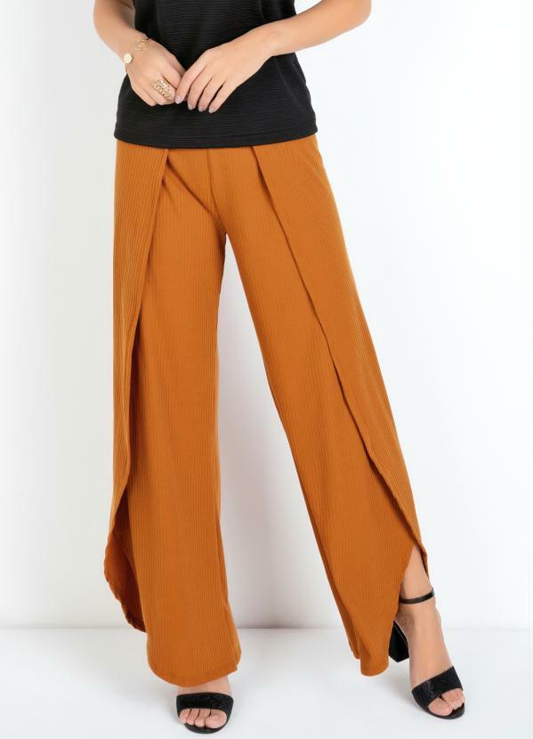 Calça Caramelo Envelope com Elástico na Cintura - Multimarcas