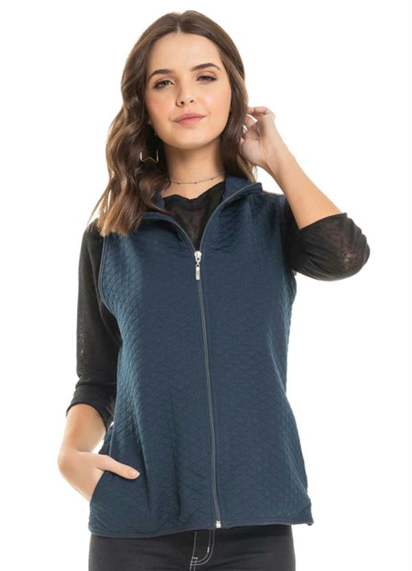 Colete Matelado Azul - Up Close