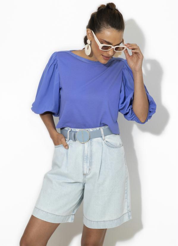 Camiseta de Malha Roxa - You Premium