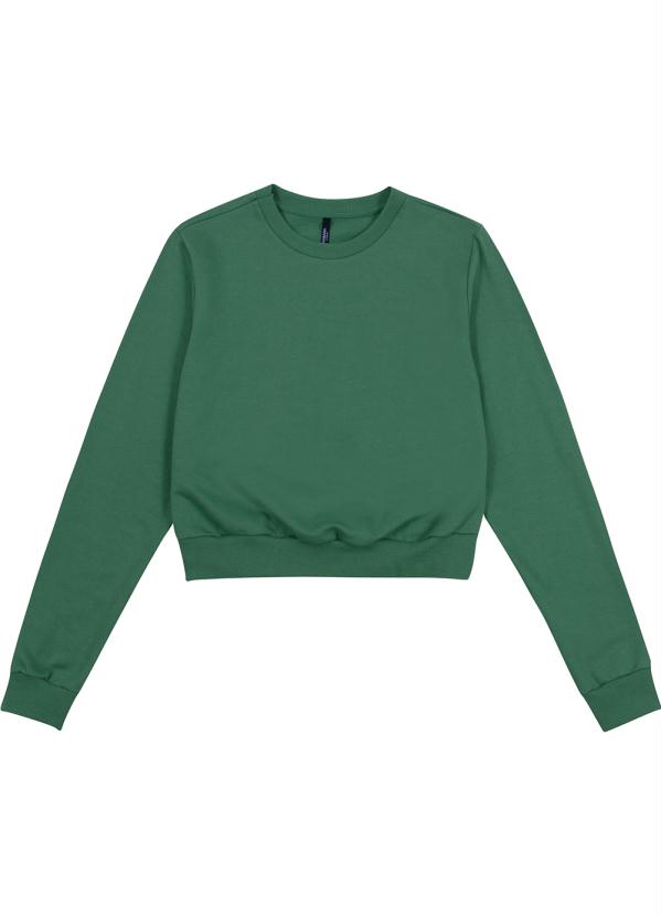 Casaco de Moletom Peluciado Feminino Verde - Habana