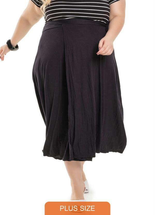 Saia Plus Size Lisa Preto - Miss Masy Plus