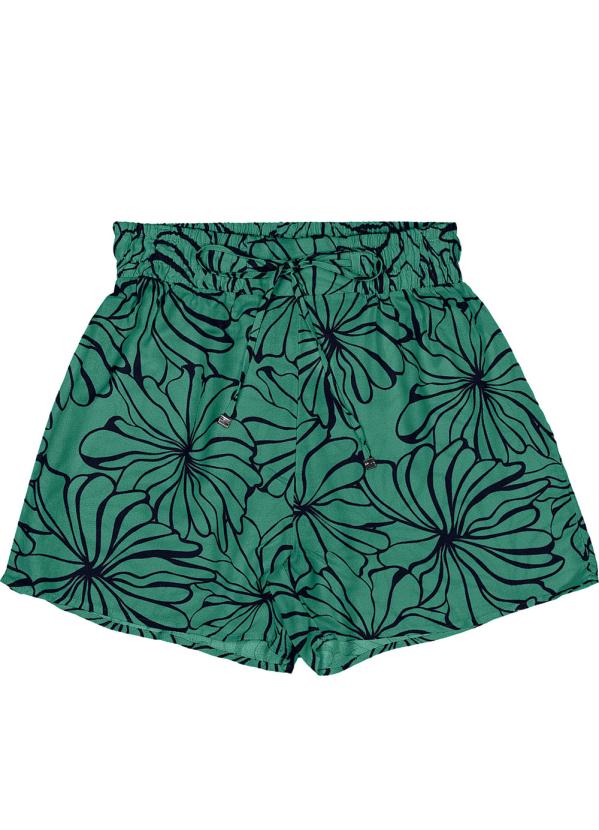 Short Feminino Estampado Verde - Rovitex