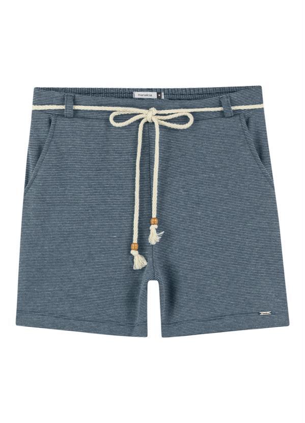 Shorts Curto com Cinto Marinho - Marialicia