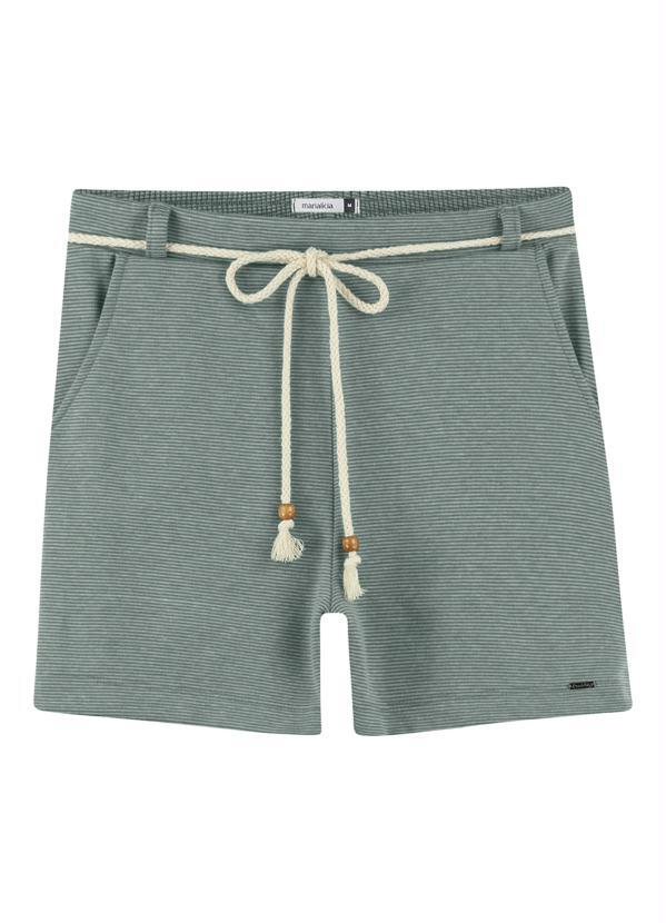 Shorts Curto com Cinto Verde - Marialicia