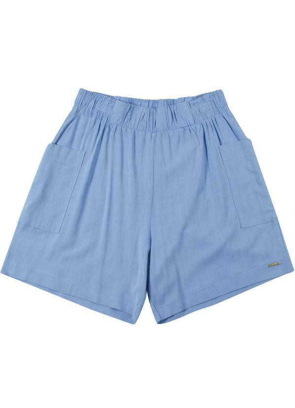 Shorts Curto Feminino Adulto Azul - Cativa