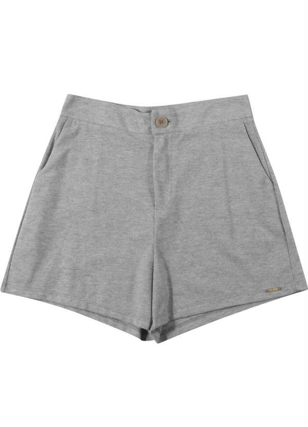 Shorts Curto Feminino Adulto Cinza - Cativa