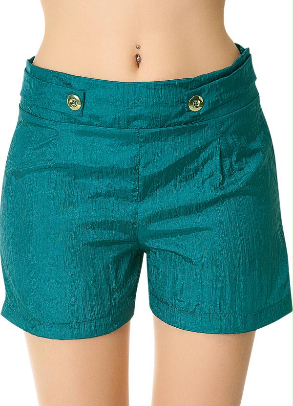 Short Verde com Botões Dourados - Queima de Estoque
