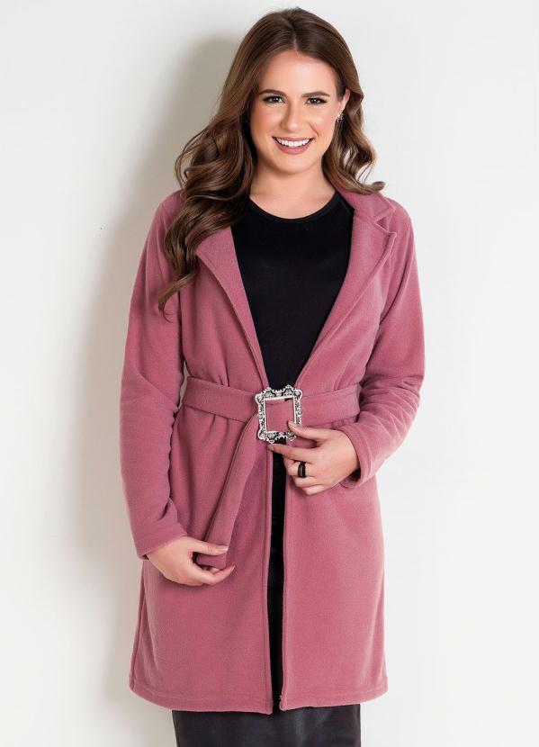 Sobretudo Rosa Antigo Moda Evangélica - Queima de Estoque