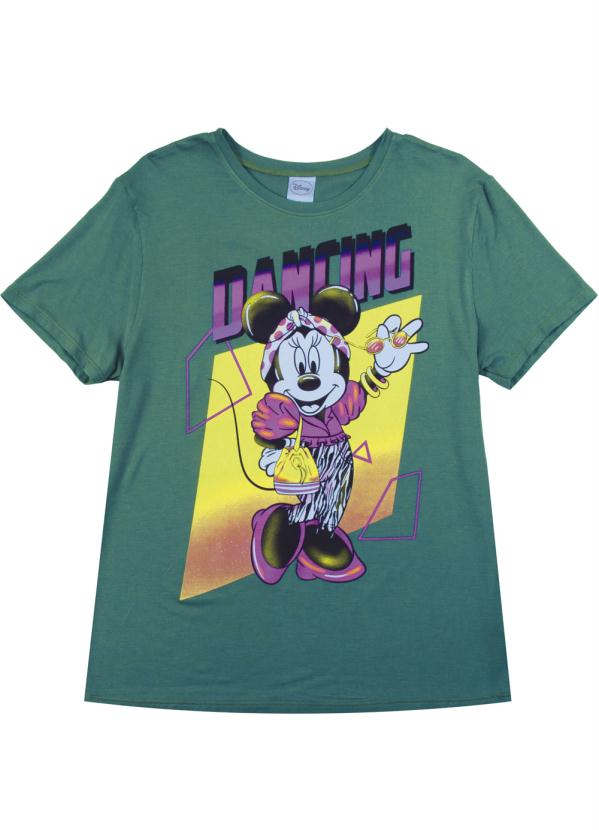 Blusa com Estampa Frente e Costas Verde - Disney by Cativa