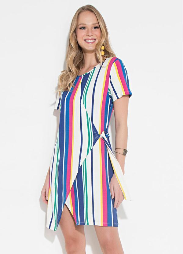 Vestido Quintess Curto Listrado - Quintess