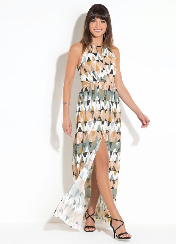 Vestido Quintess Zig Zag Com Recortes Quintess