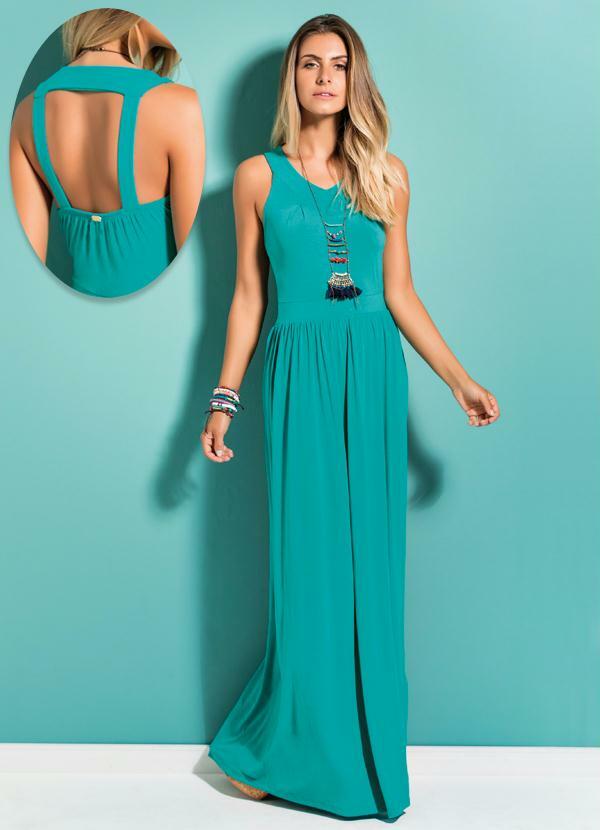 Vestido Longo Quintess Turquesa - Quintess