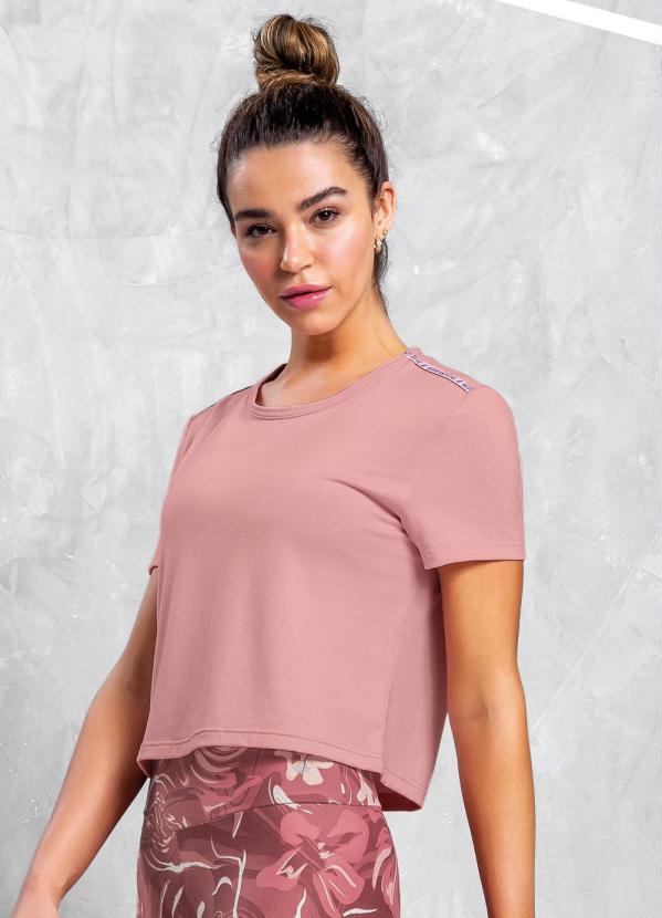 Blusa Rosa Cropped em Viscose - Malwee